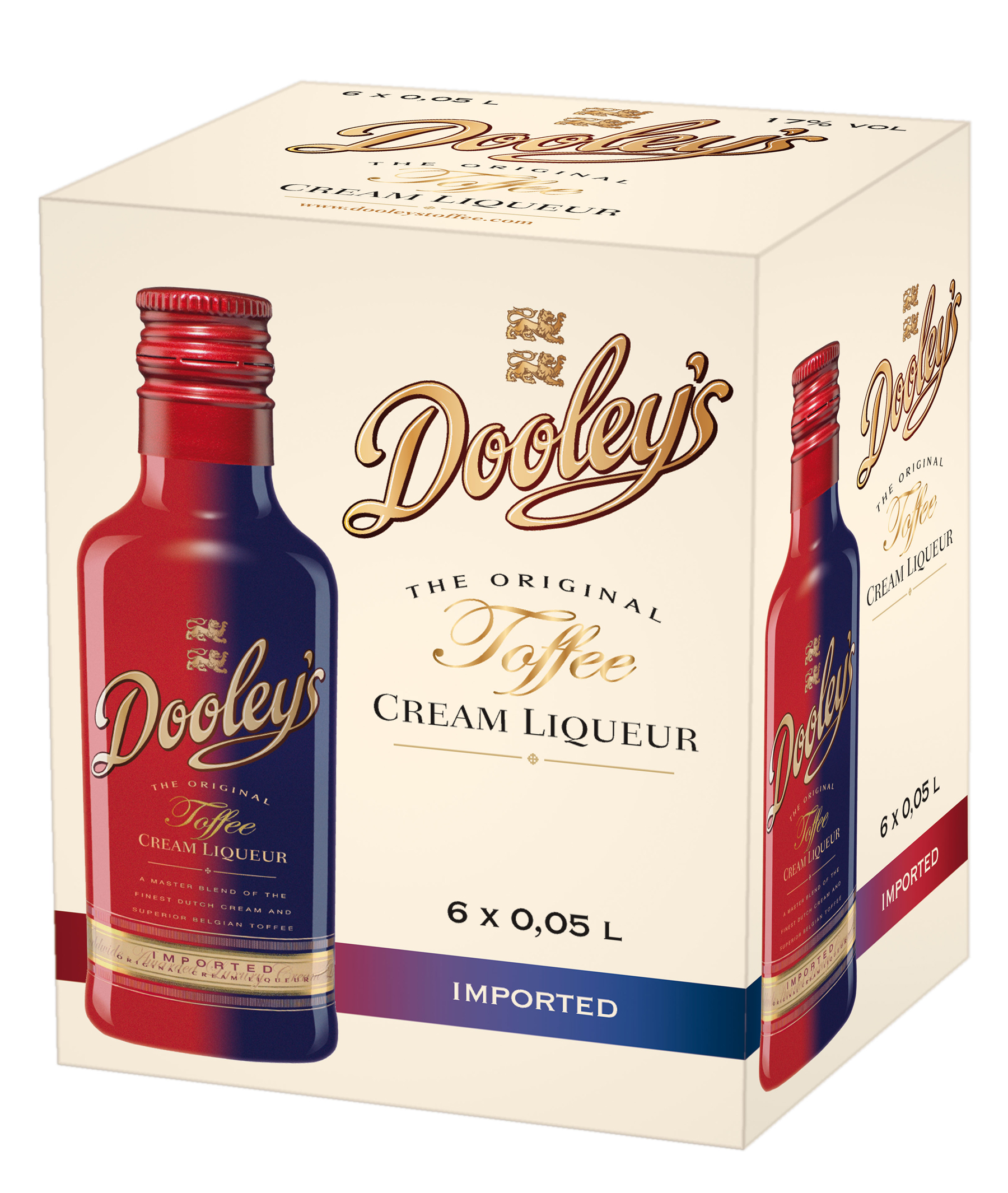 Dooley´s Cream Liqueur - Toffee Likör - The Original 6x0,05l 17%vol.