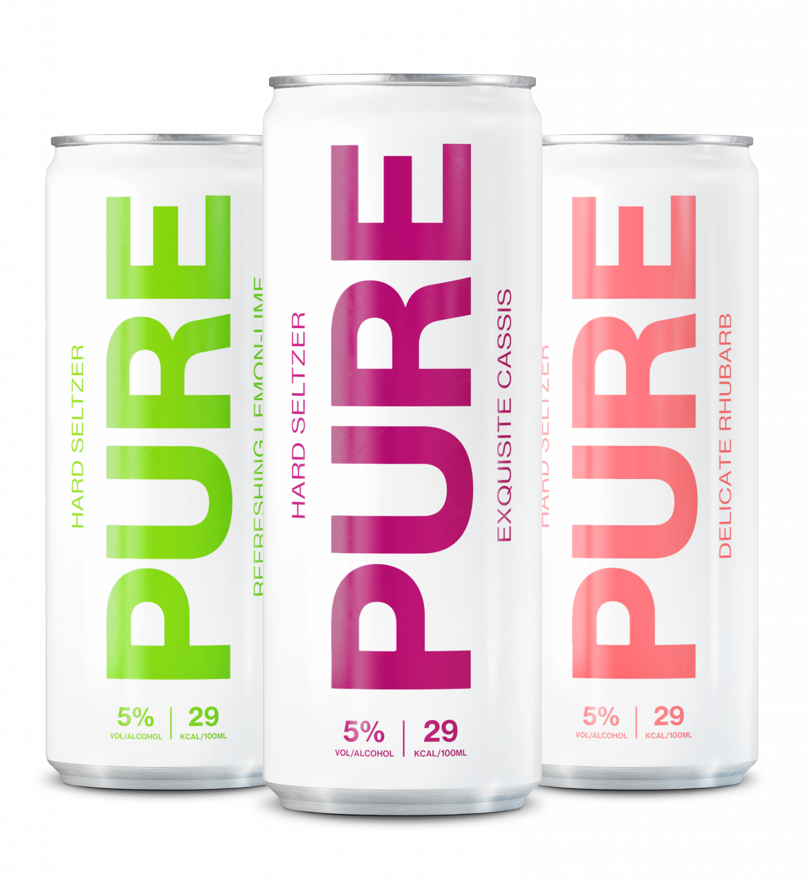 Pure Hard Seltzer - 3 Sorten Probierset 3x4 Dosen - 12x 0,33l 5%vol.